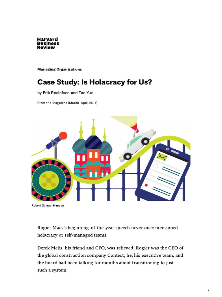 Case Study Is Holacracy For Us Pdf Decentralization Risk