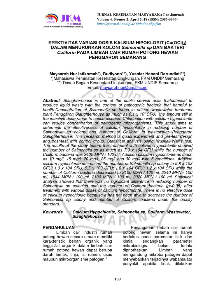 Pengertian Klorinasi | PDF | Microbiology | Water Pollution