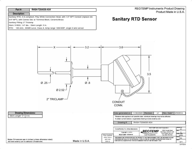 RTD 4 Hilos - Conexion Triclamp | PDF | Teaching Mathematics | Nature
