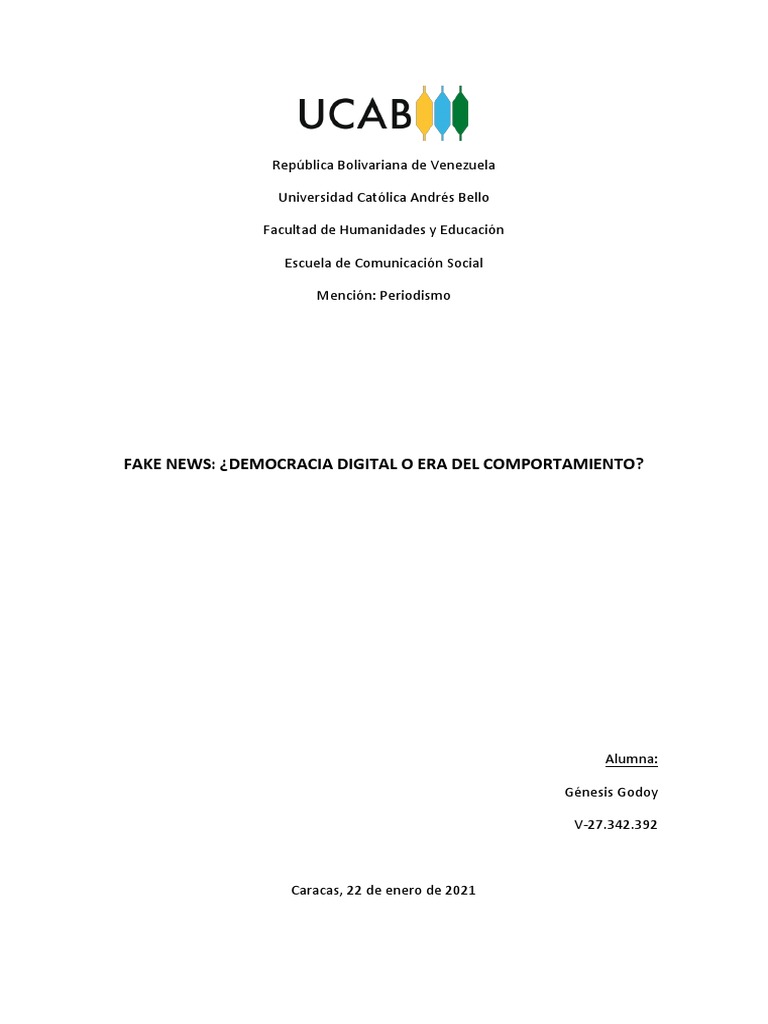 Trabajo Final - Investigación Periodística (Génesis Godoy) | PDF ...