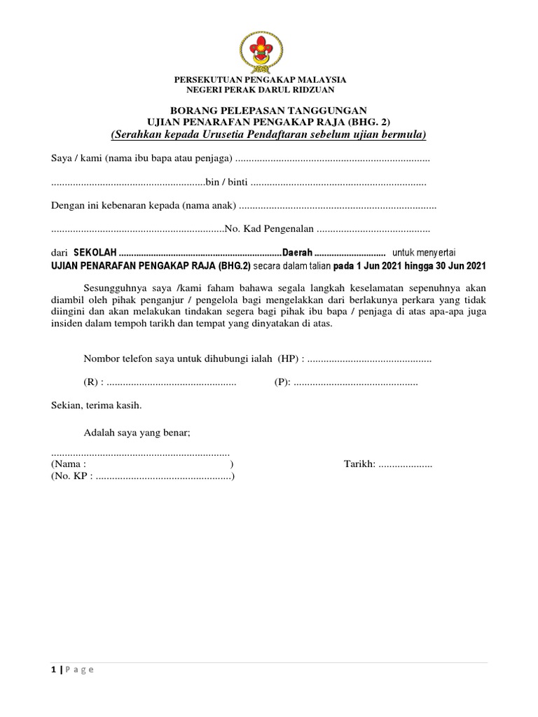 Surat Kebenaran Dan Perakuan Kesihatan | PDF