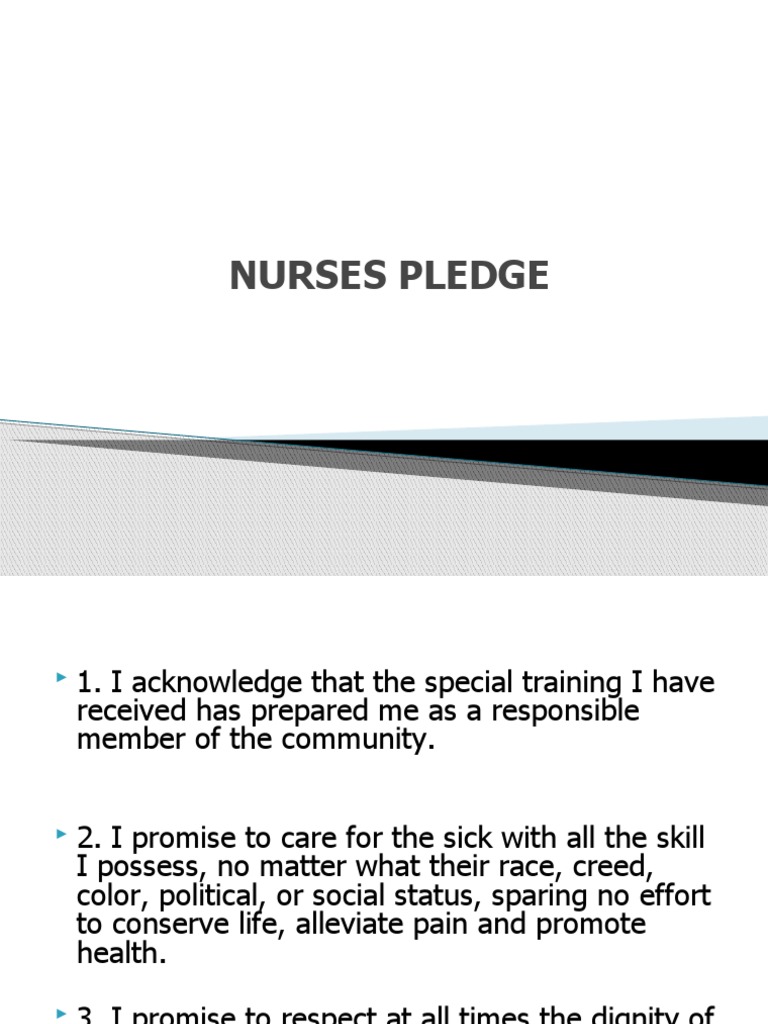 Nurses Pledge | PDF | Nonverbal Communication | Body Language