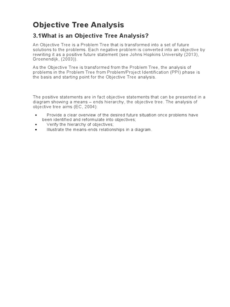 3.1what Is An Objective Tree Analysis? | PDF