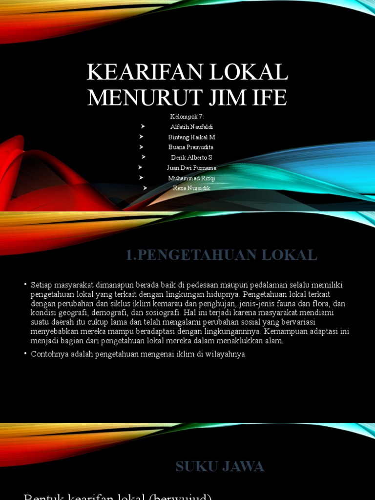 Kearifan Lokal Menurut Jim Ife | PDF