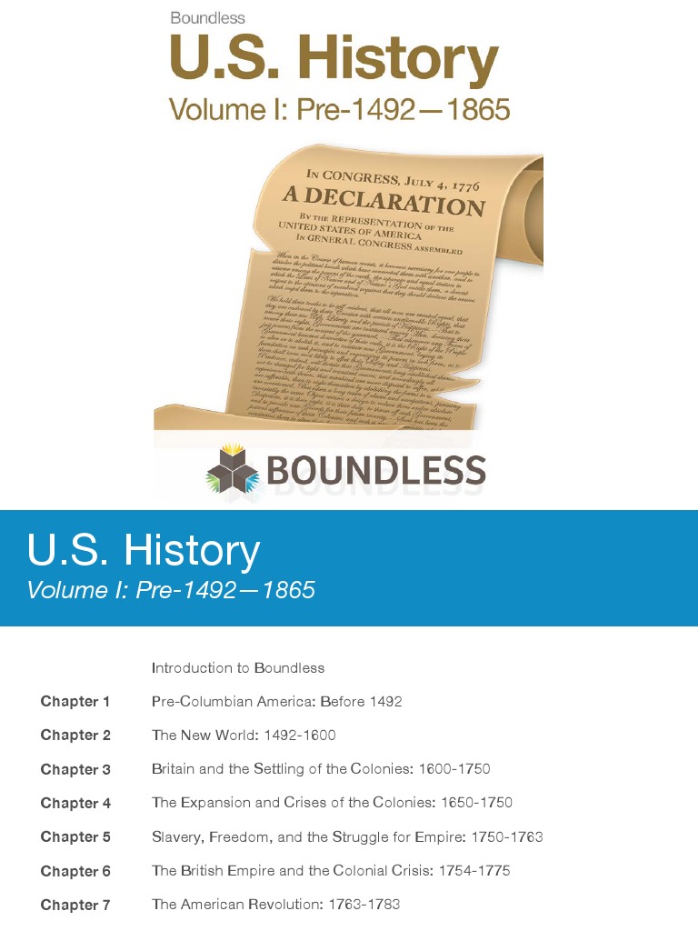 U.S. History Volume I: Pre-1492 - 1865 | PDF | Hunter Gatherer ...