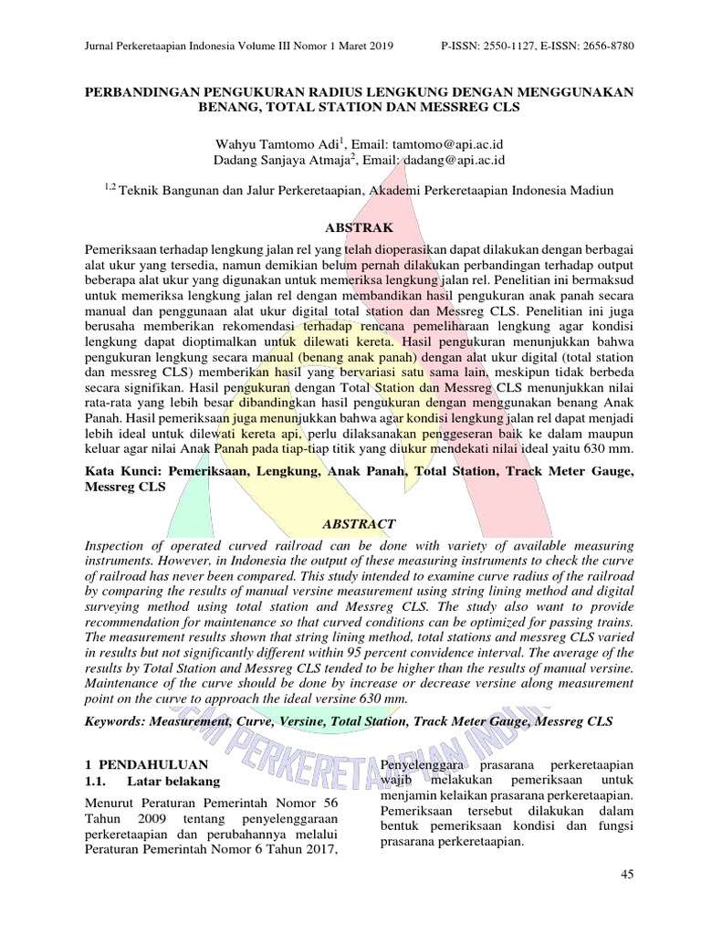Teknik Pengukuran Lengkung Rel | PDF