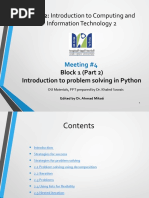 PROBLEM SOLVING USING PYTHON Unit 1 MADRAS UNIVERSITY SYLLABUS | PDF ...