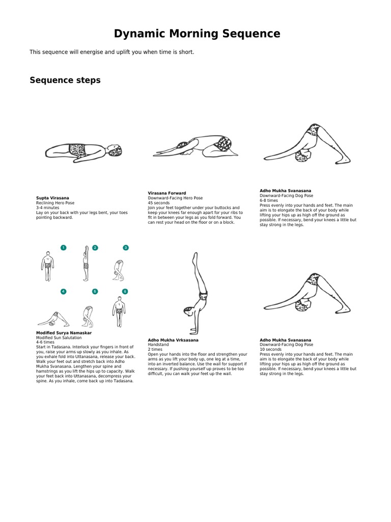 Dynamic Morning Sequence | PDF | Hatha Yoga | Physical Exercise