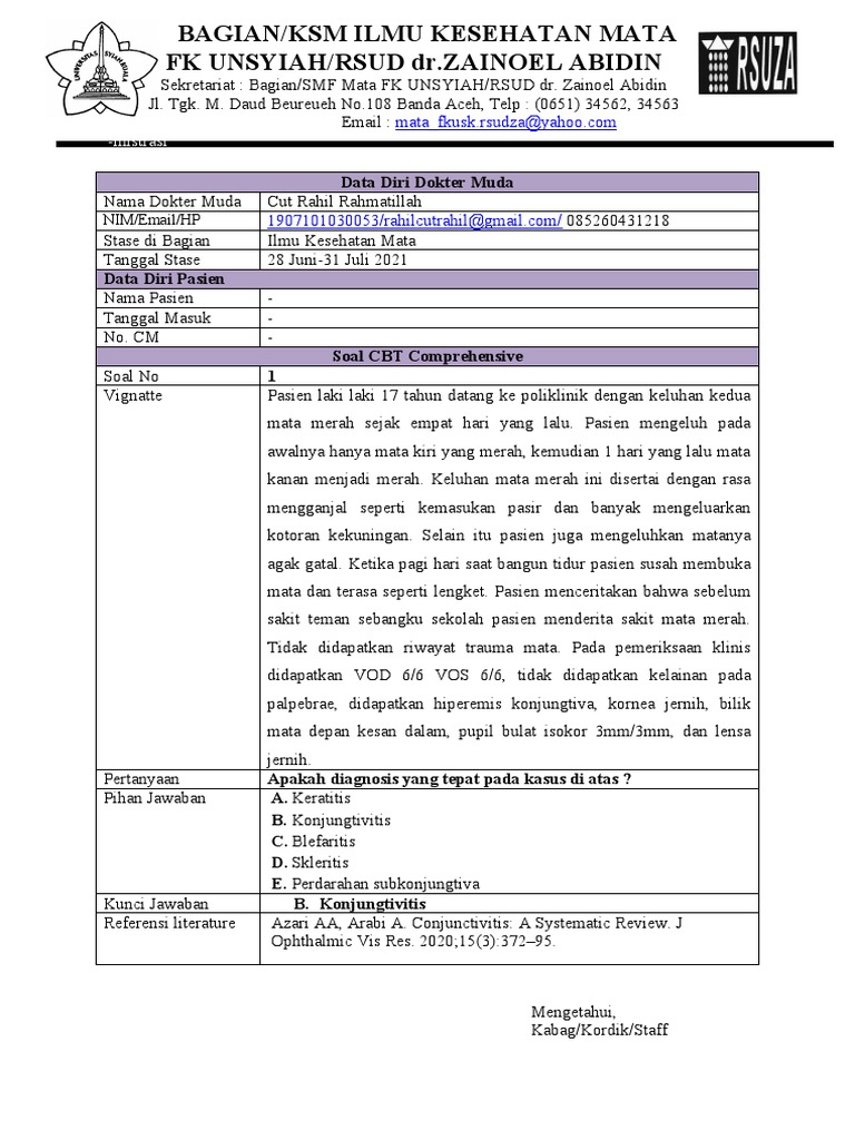Vignette Cut Rahil Rahmatillah - Konjungtivitis | PDF