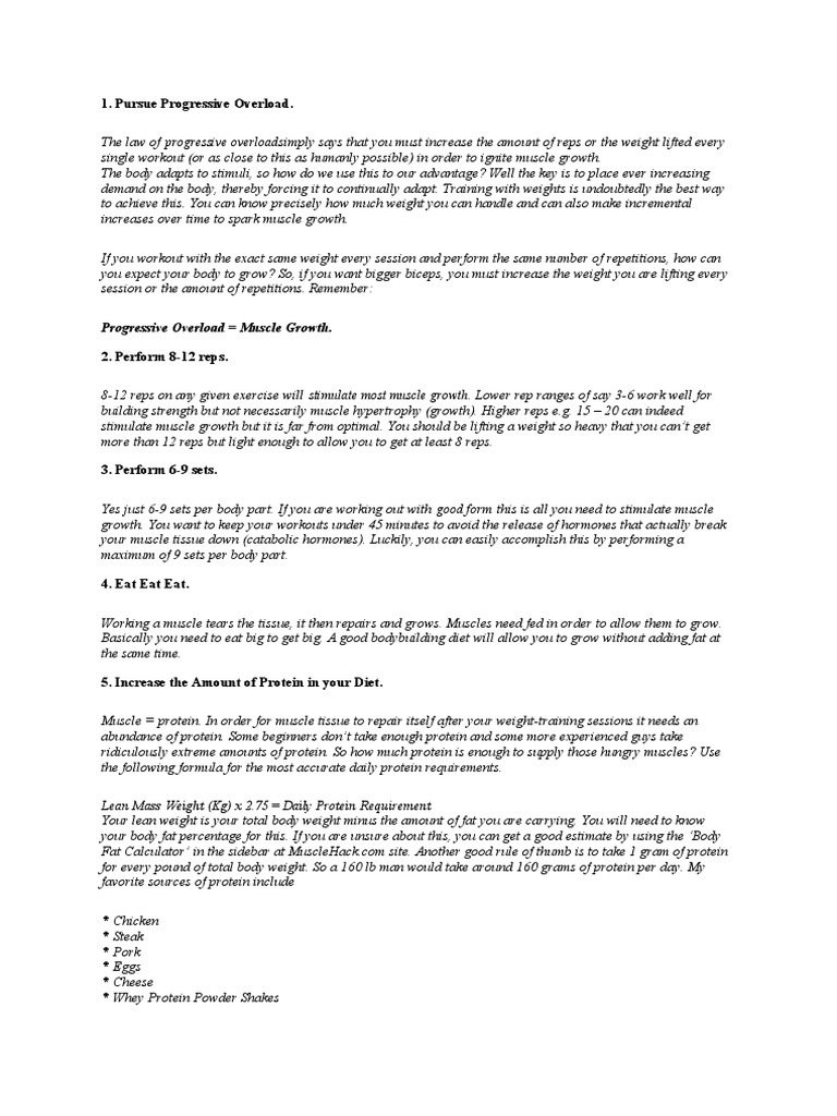 Pursue Progressive Overload | PDF