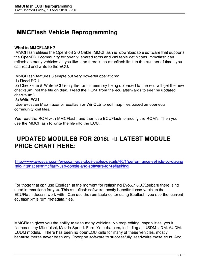 Mmcflash Vehicle Reprogramming | PDF | Read Only Memory | Xml