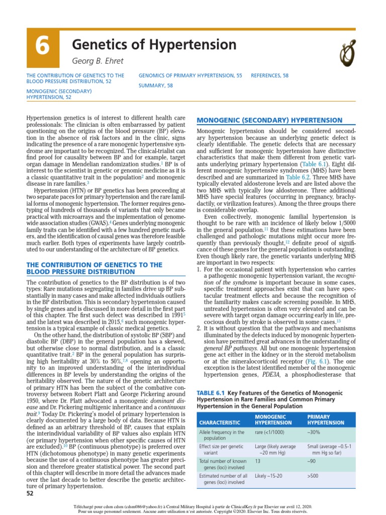 Genetics of Hypertension | PDF | Genome Wide Association Study ...