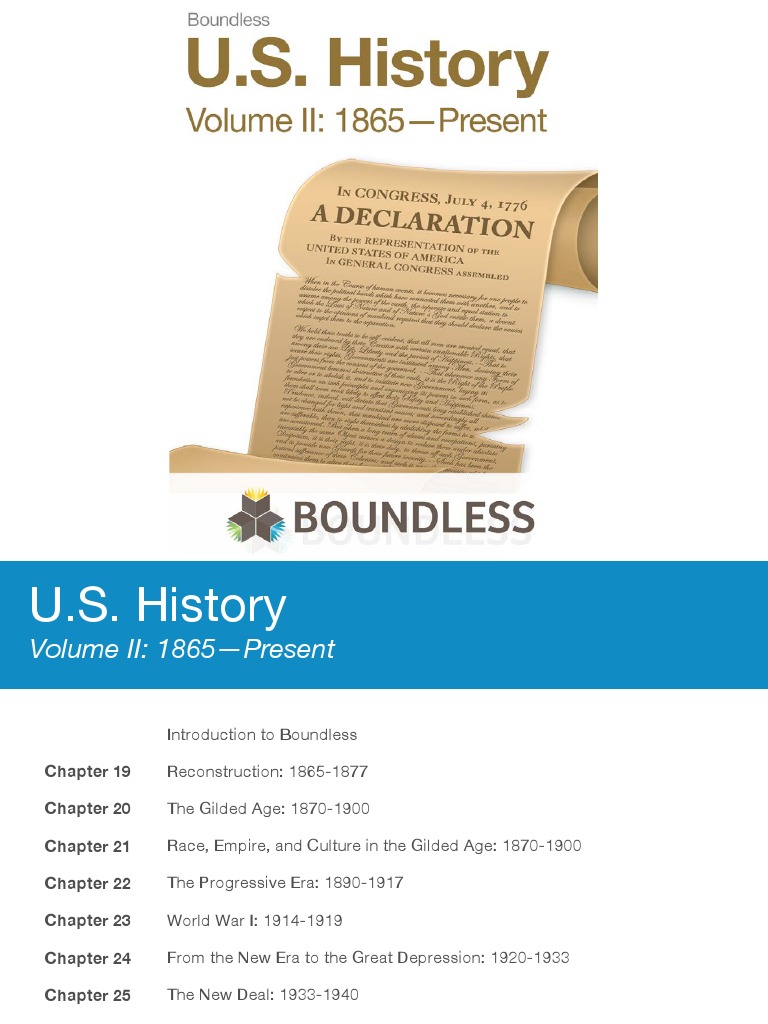 U.S. History Volume II: 1865 - Present | Download Free PDF ...