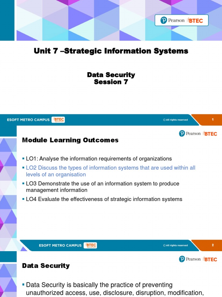 Strategic Information Systems & Data Security | PDF | Information ...