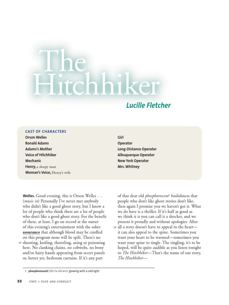 Hitchhiker The: Lucille Fletcher | PDF | Pronoun | Grammatical Number