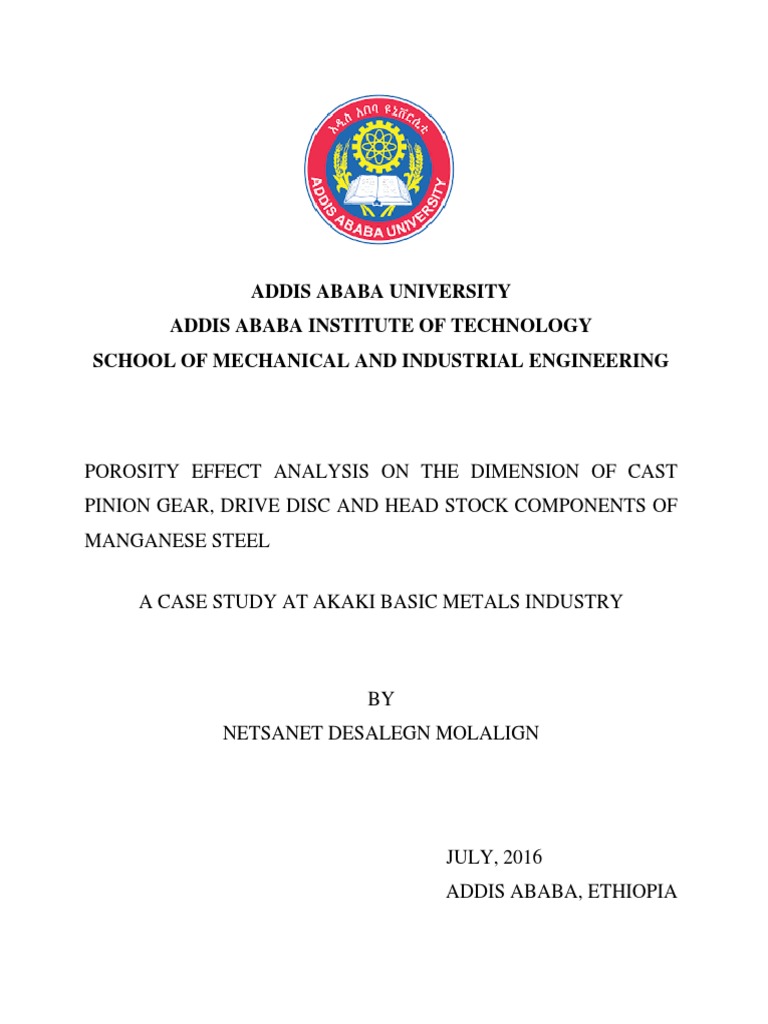 A Case Study at Akaki Basic Metals Industry | PDF | Casting (Metalworking) | Casting