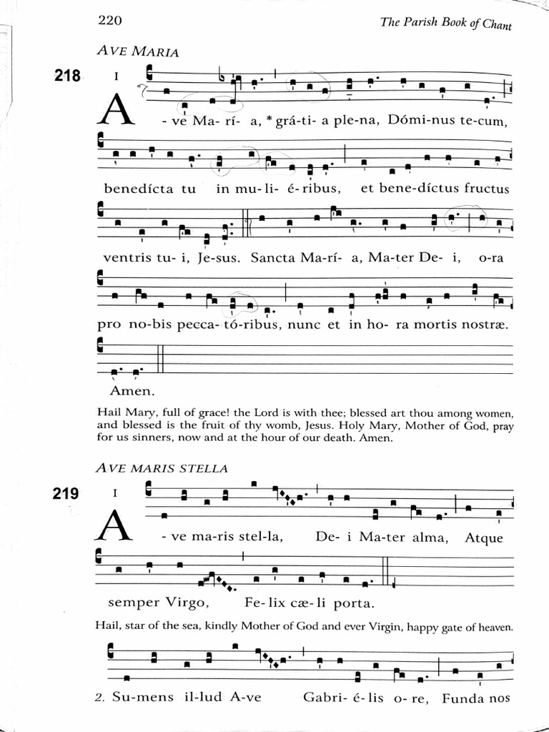 Ave Maria and Ave Maris Stella | PDF