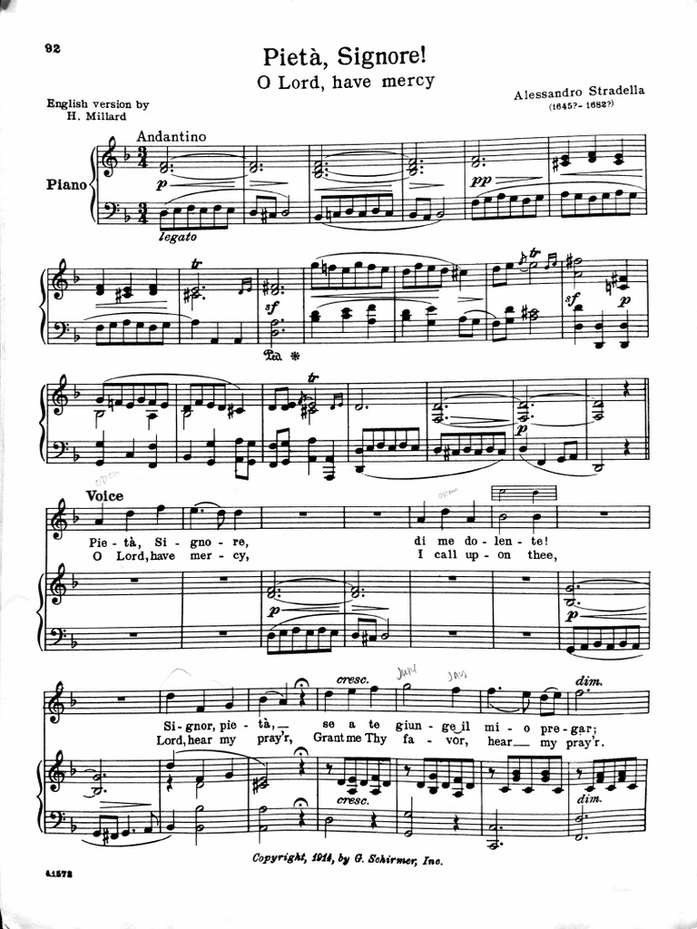 Pietá, Signore! by Stradella | PDF