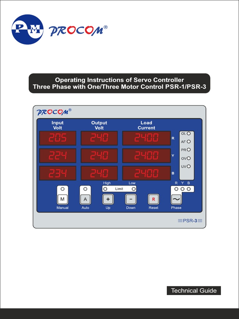 Operating Instructions of Servo Controller Three Phase With One/Three ...