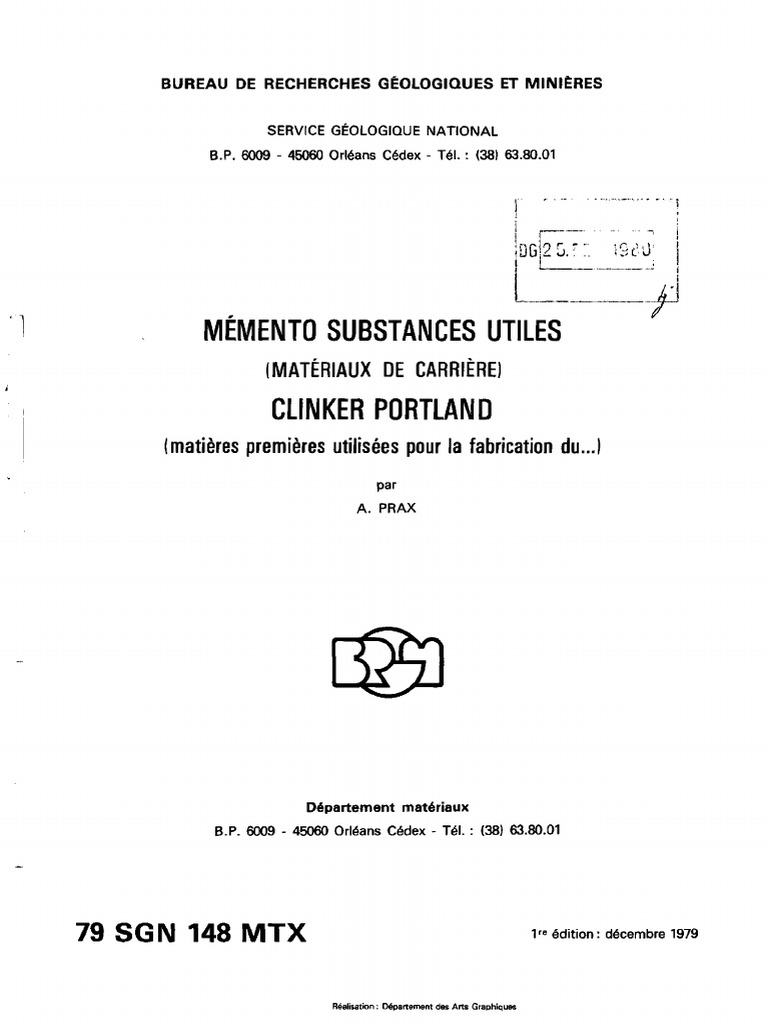 Clinker Portland : Guide Référentiel | PDF | Chaux | Ciment