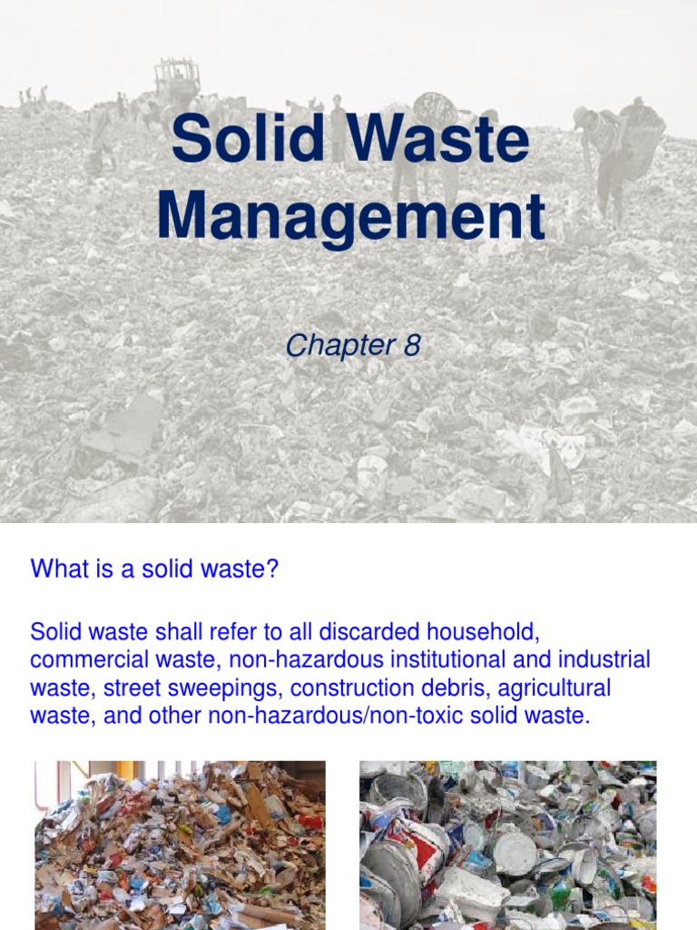 Understanding Municipal Solid Waste: Classification, Sources ...