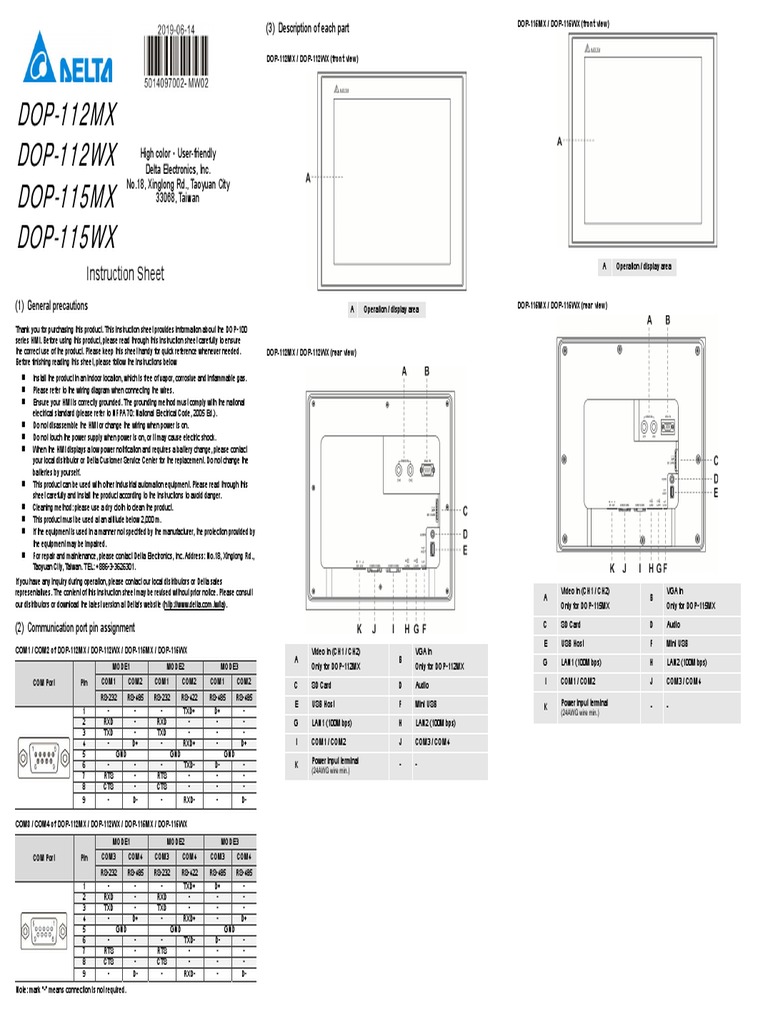 Delta - Ia Hmi - Dop 112MX 112WX 115MX 115WX - TC SC en Tur - 20190805 ...