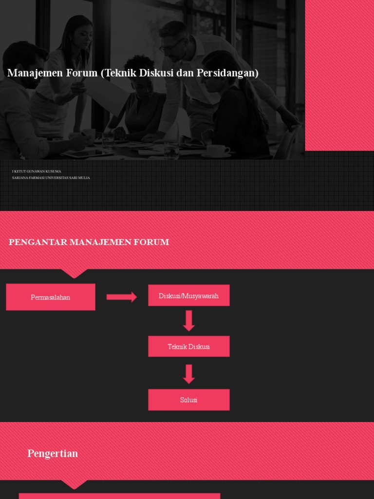 Manajemen Forum (Teknik Diskusi Dan Persidangan) | PDF