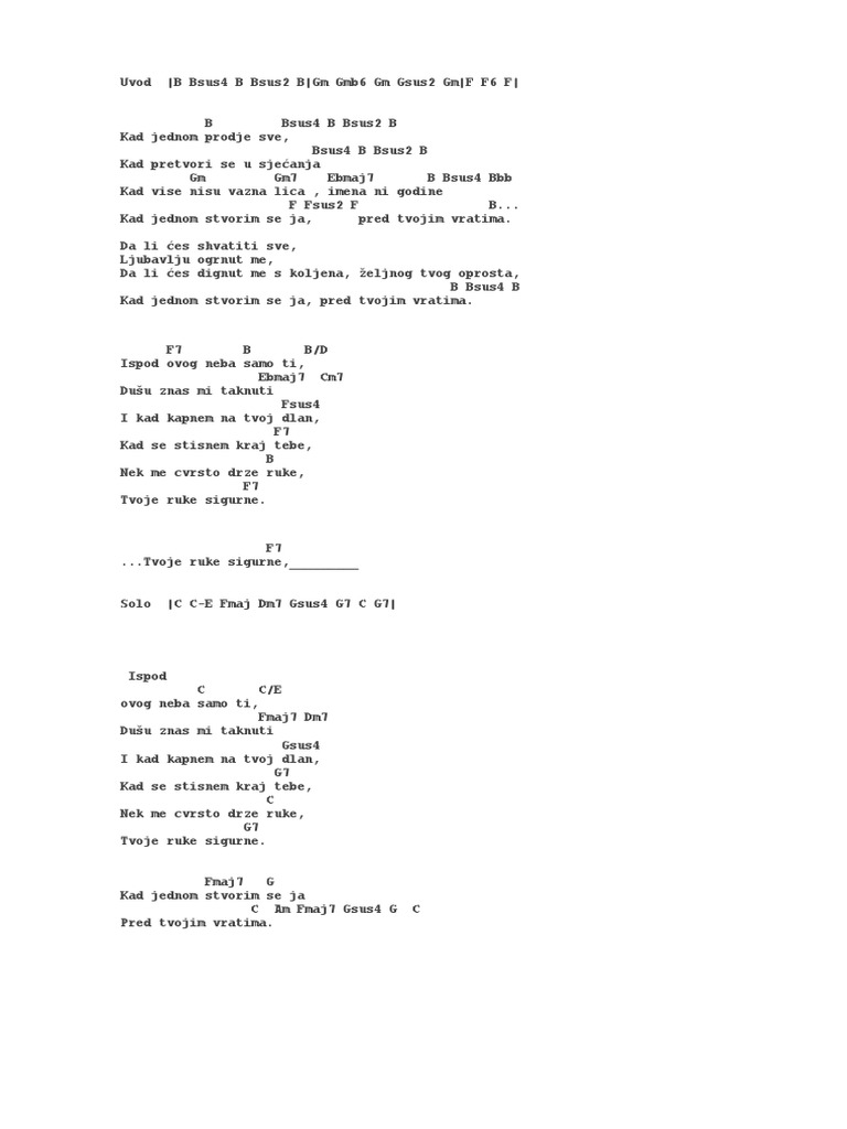 Pred Tvojim Vratima Sheet Music | PDF