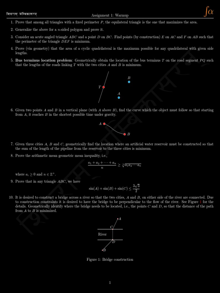Geometric Proofs and Constructions: Solving Optimization Problems ...