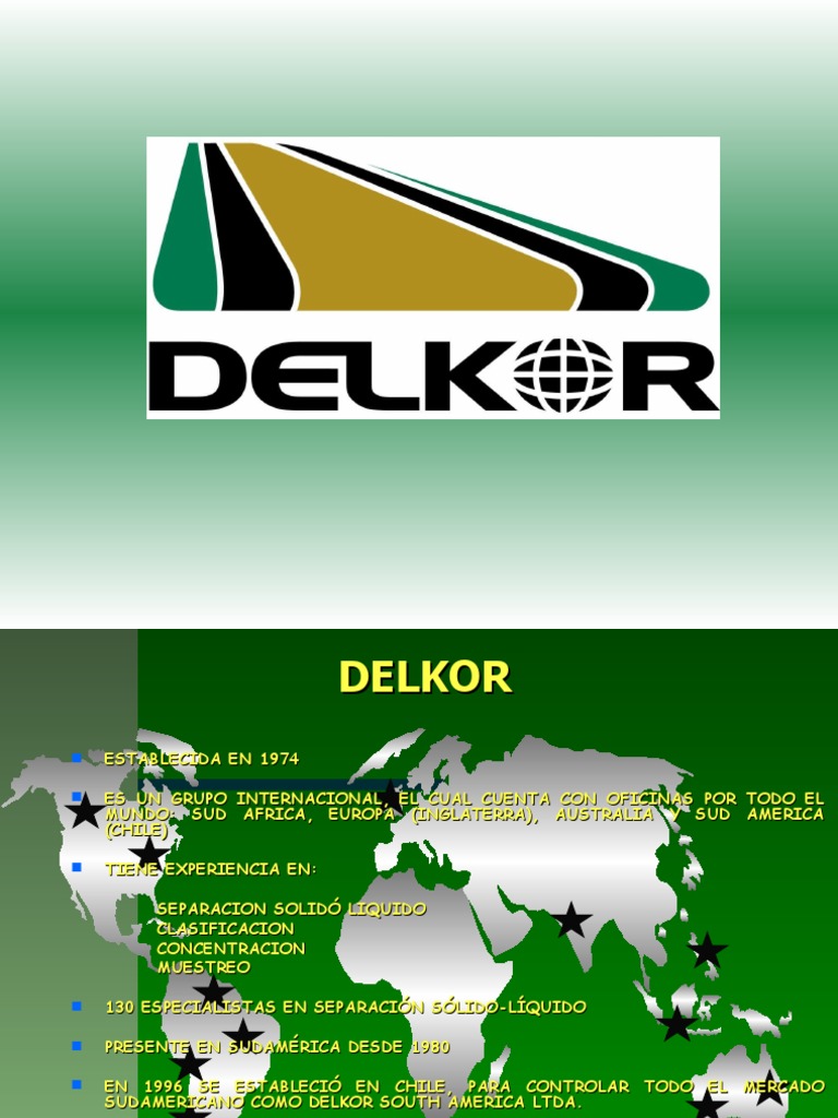 Presentacion Delkor, THK y Filter Press | PDF | Filtración | Minería