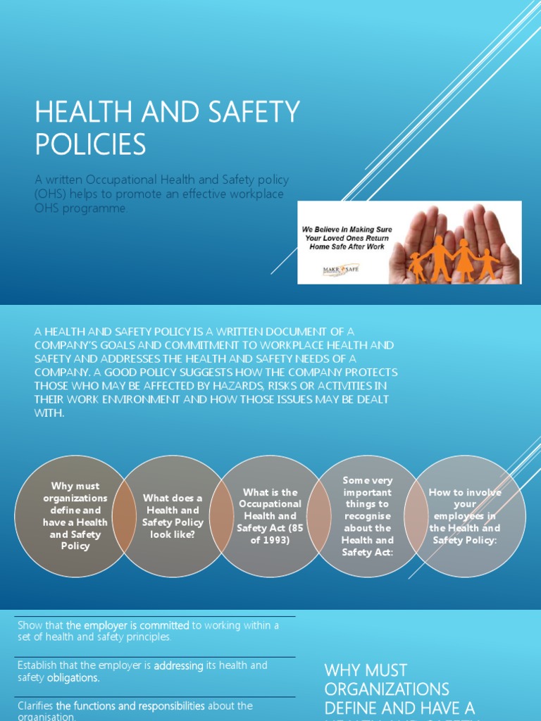 Health and Safety Policies | PDF | Occupational Safety And Health | Safety