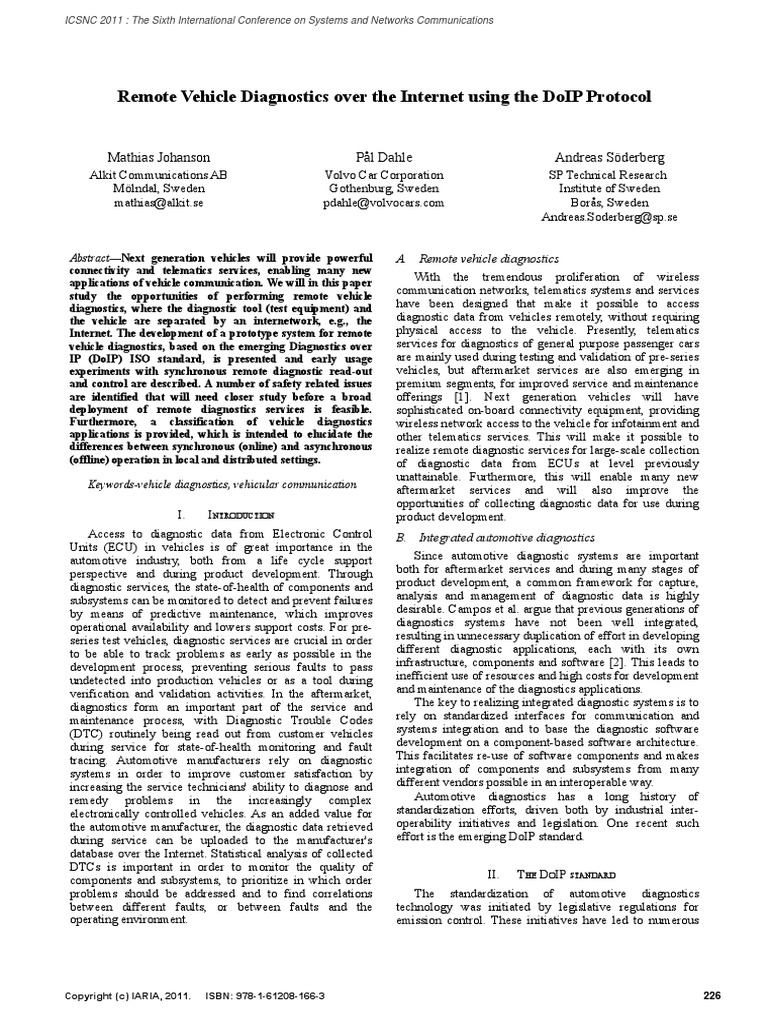 Doip Protocol 2011 | PDF | Computer Network | Internet Protocols