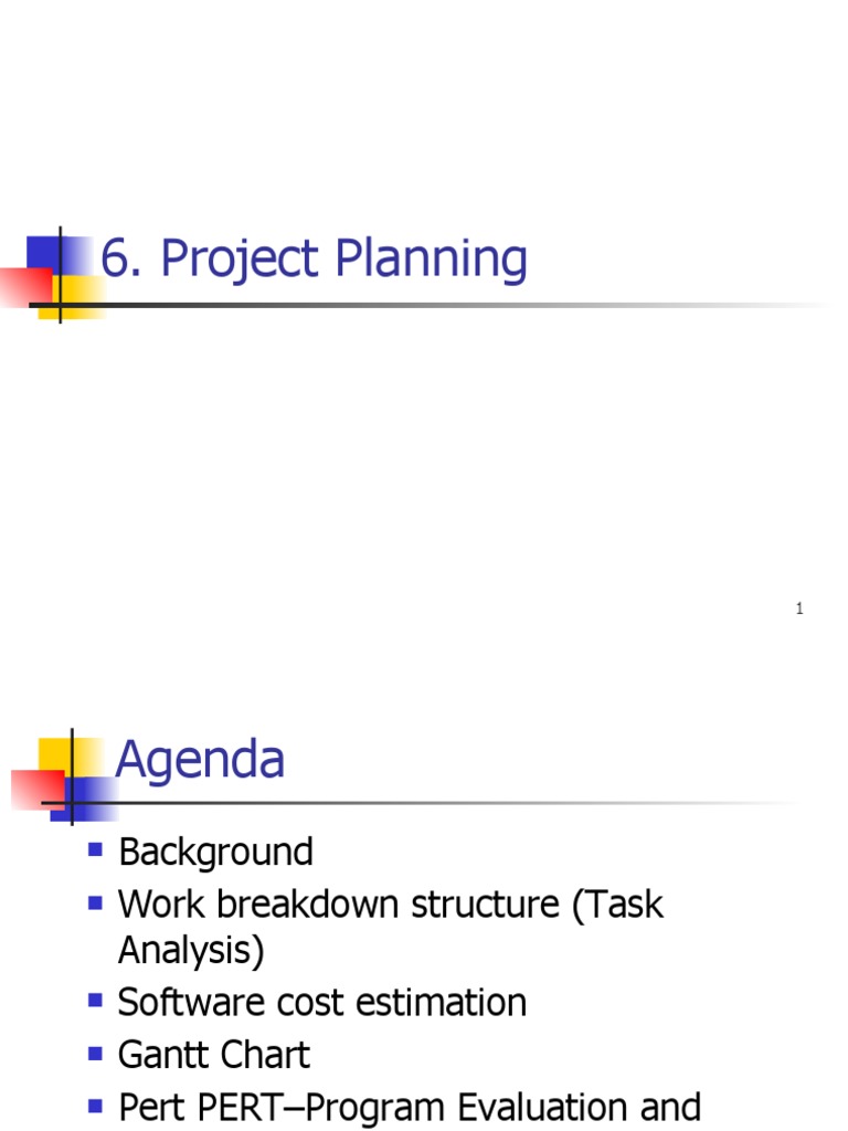6-Project Planning | PDF | Project Management | Input/Output