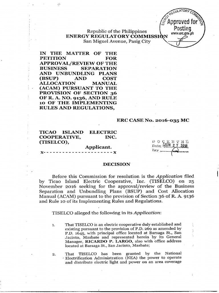 ERC Approval For Posting | PDF