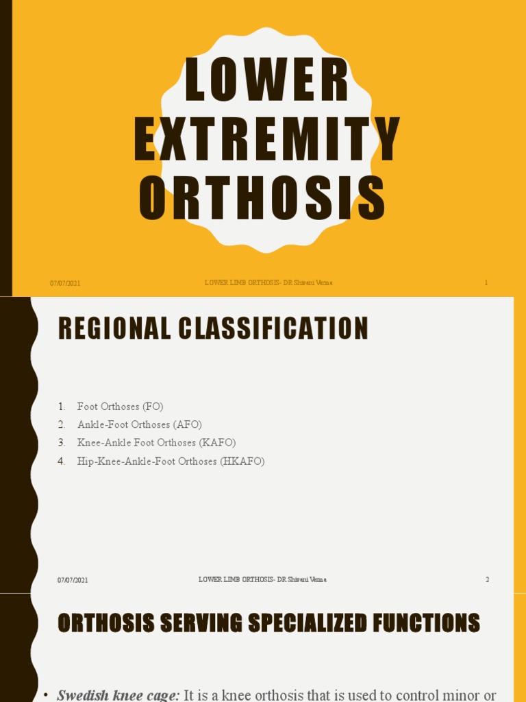 Lower Extremity Orthosis | PDF | Human Leg | Knee