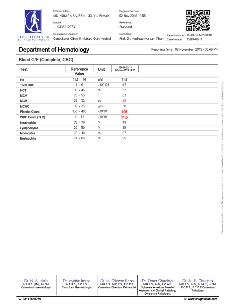 Department of Hematology: Blood C/E (Complete, CBC) | PDF | Cholesterol ...