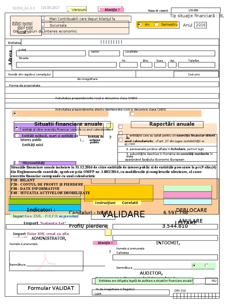 Bilant - SC - 1216 - 1348195-Converted NECOMPLETAT | PDF