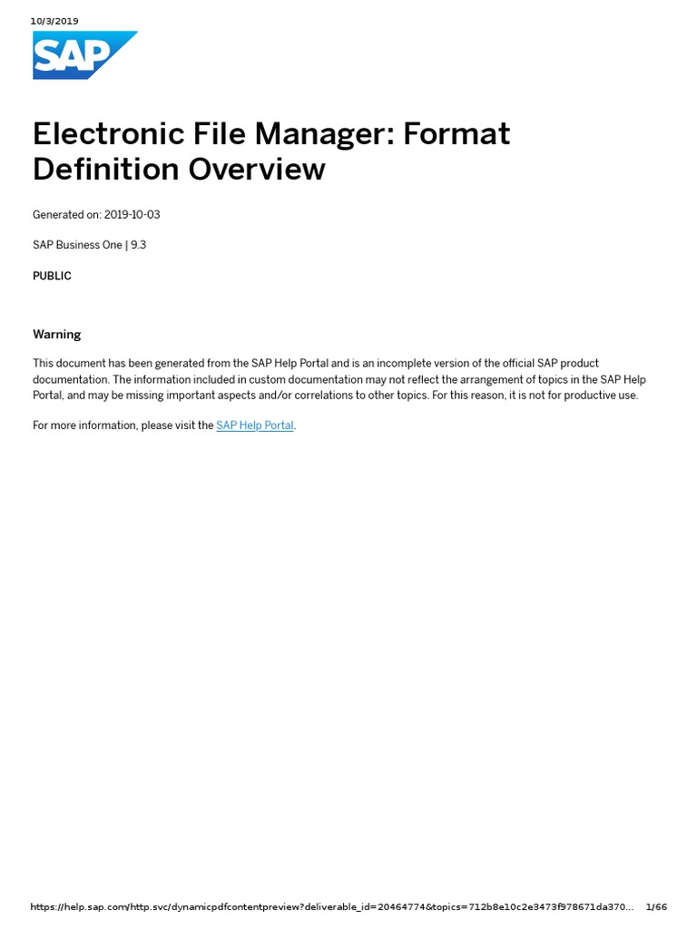 Mapping Electronic Data Formats: An Overview of the Electronic File ...