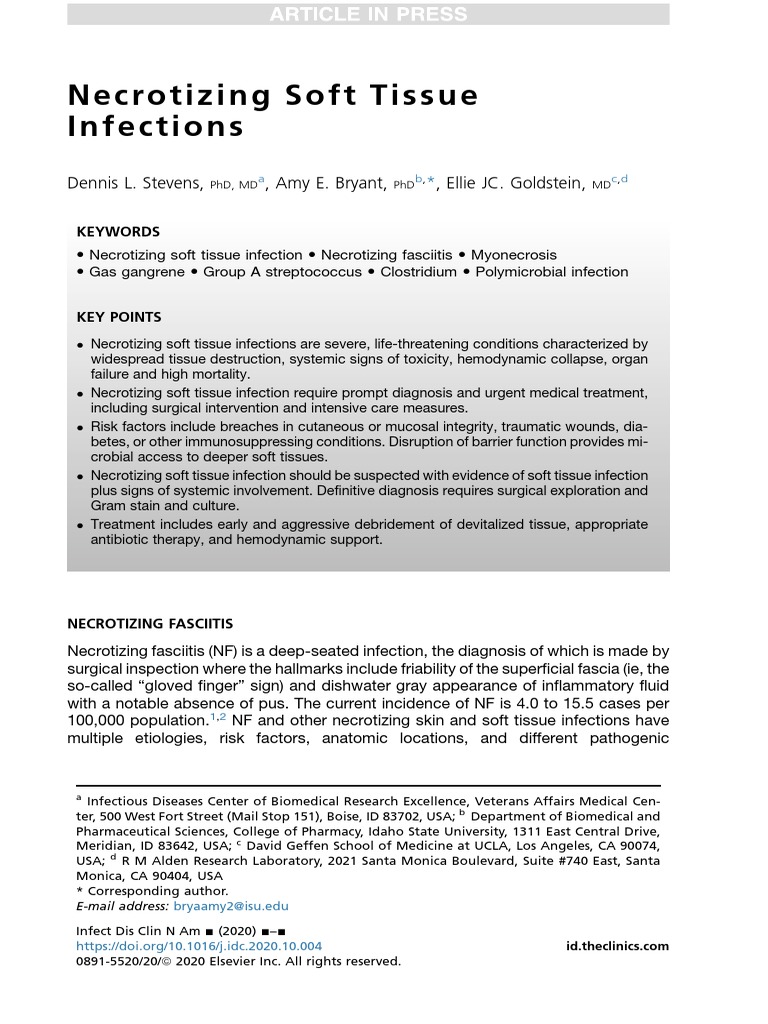 Understanding Necrotizing Soft Tissue Infections: A Comprehensive ...