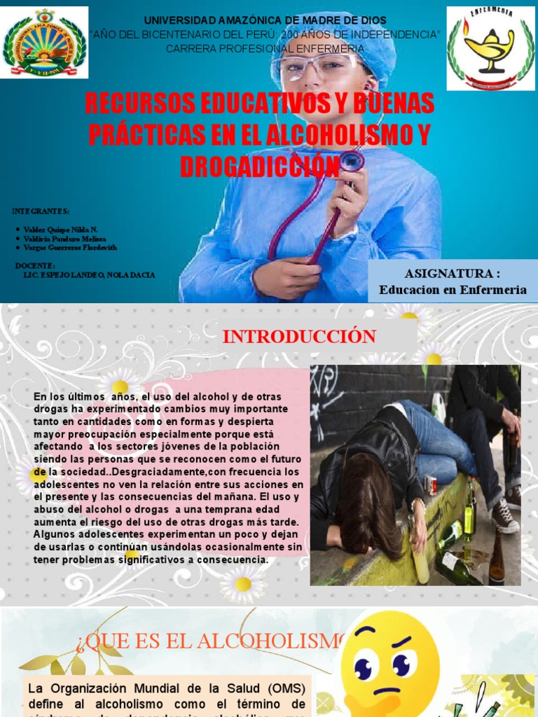 Recursos Educativos y Buenas Prácticas en El Alcoholismo y Drogadicción | PDF | La dependencia ...
