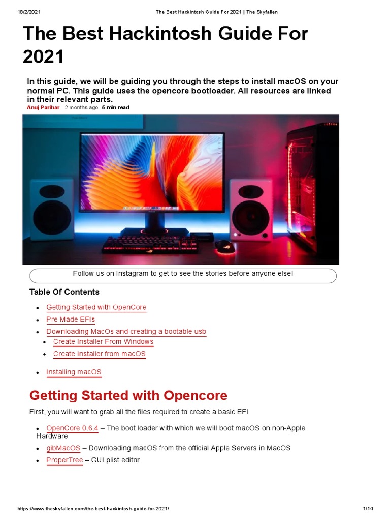 The Best Hackintosh Guide For 2021 - The Skyfallen | PDF | Mac Os ...