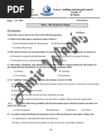 Auditing Question Paper | PDF | Audit | Service Industries