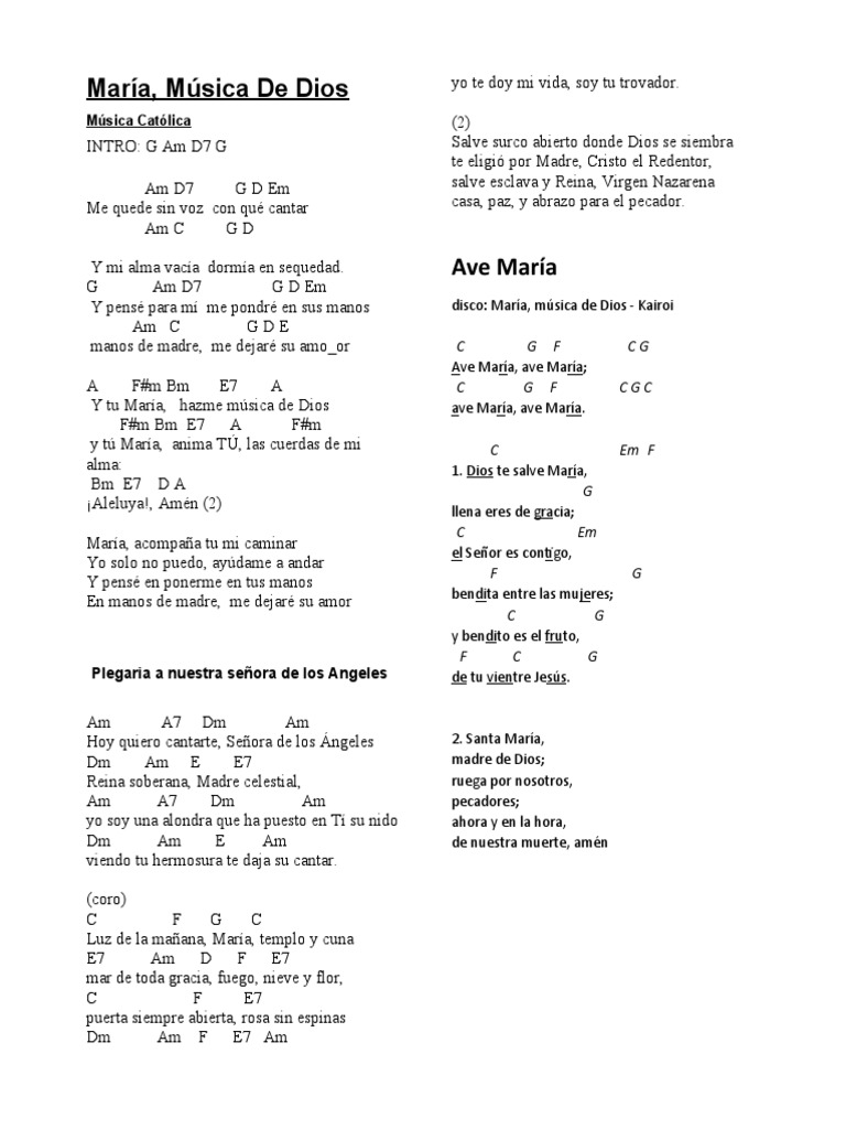 Cantos Marianos | PDF | María, madre de Jesús | Oración
