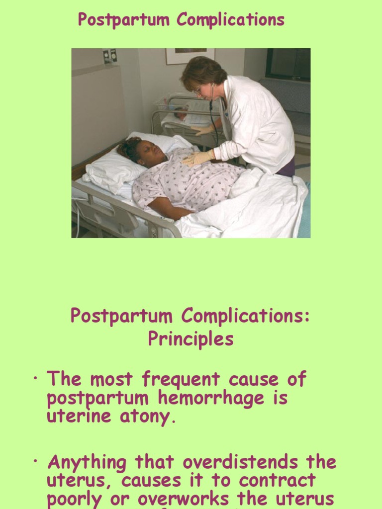 Postpartum Complications | PDF | Childbirth | Postpartum Period