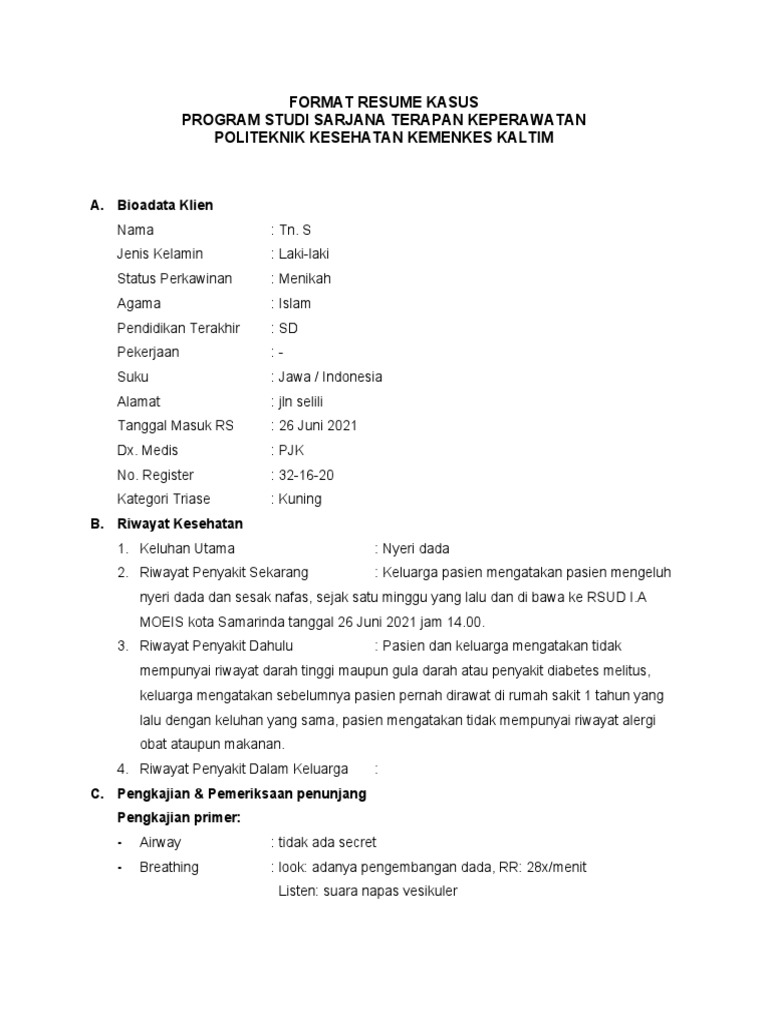 Resume Gadar PJK | PDF