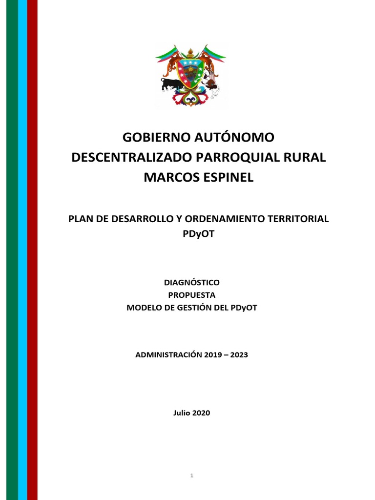 PDOT Marcos Espinel 2019-2023 | PDF | Monitoreo y evaluación | Suelo