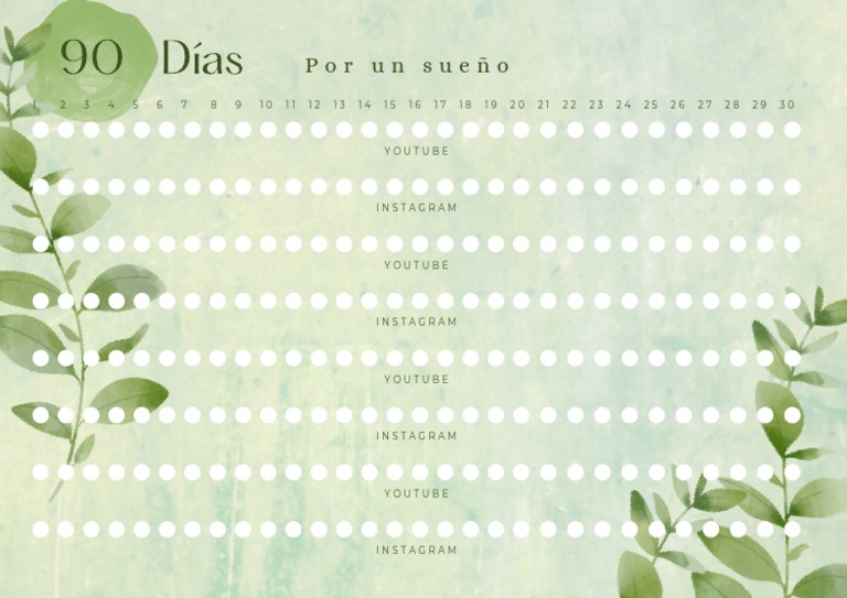 Calendario de Metas para Habitos | PDF