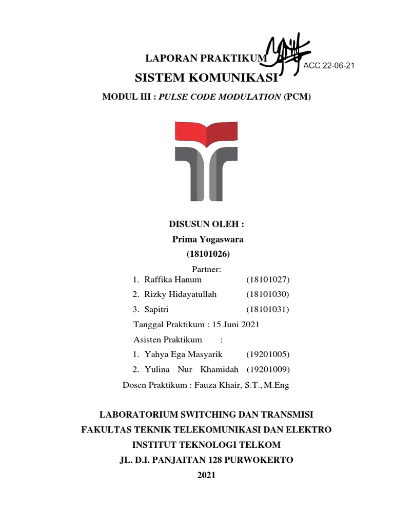 Prima Yogaswara - Laporan Siskom - Modul 3 | PDF