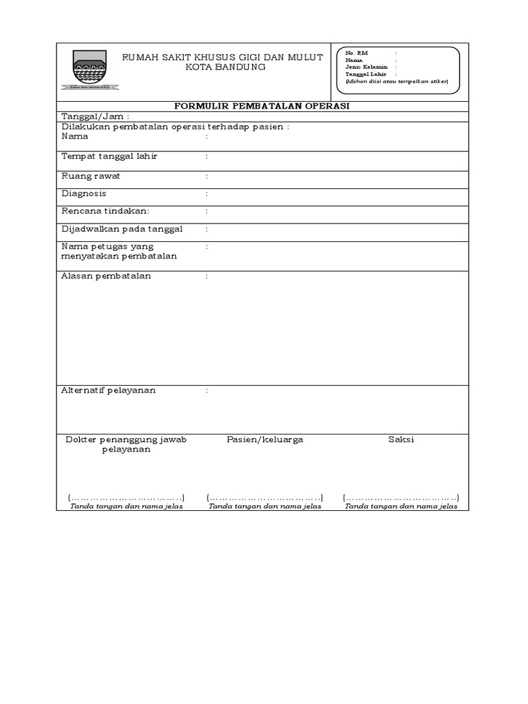 Form Pembatalan Op | PDF | Hukum