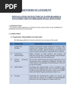 Method Statement For Electrical Works | PDF